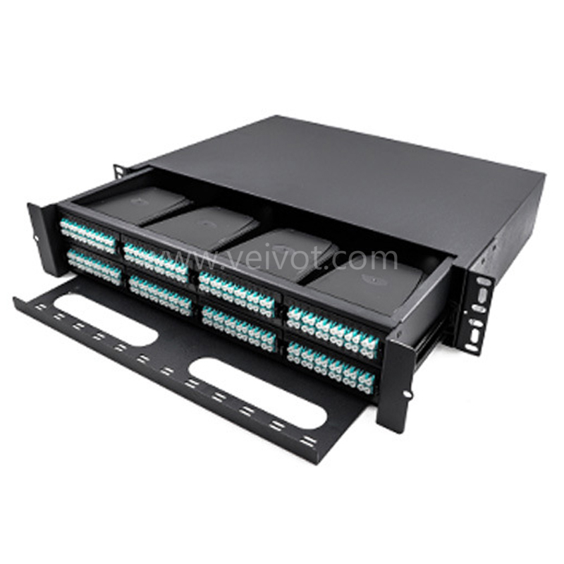 2U 192F MPO/MTP Sliding Patch Panel 19inch (VV-PP2U192FMPO-01),MPO/MTP ...